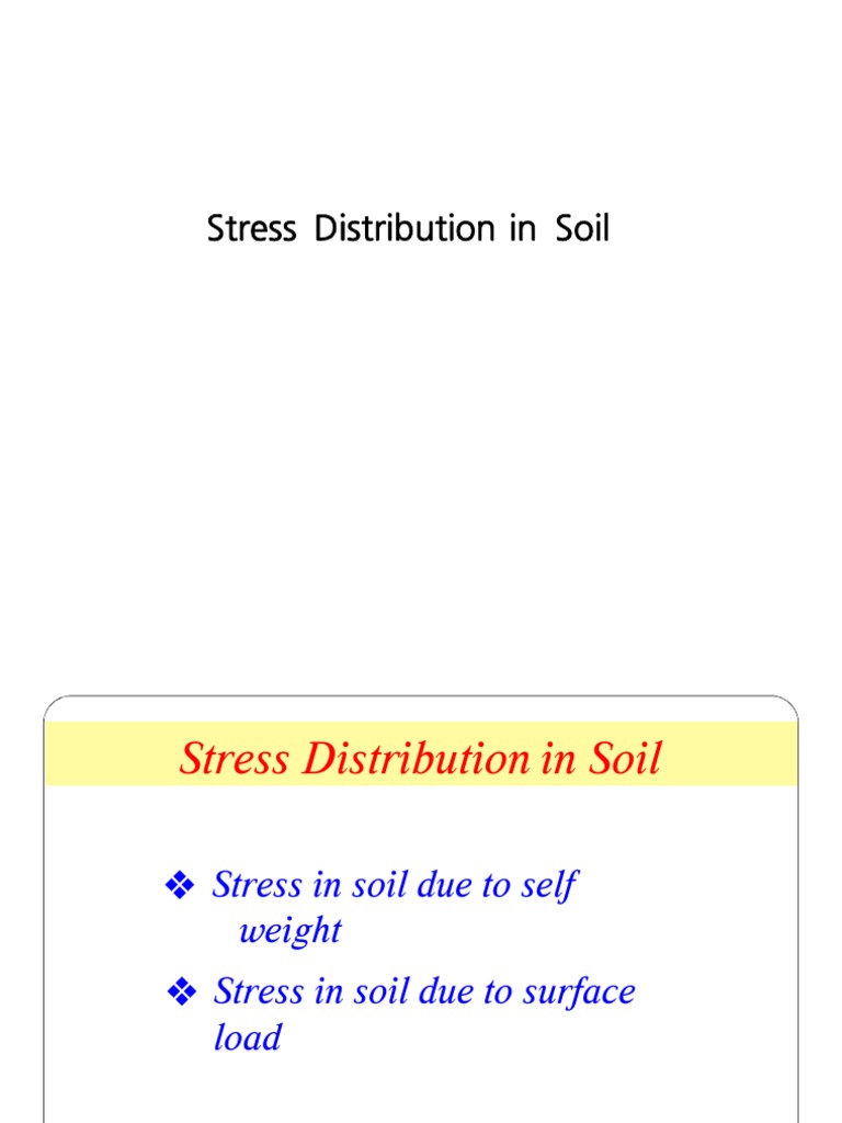 Vertical Stress Distribution in Soil | PDF | Linear Elasticity | Stress ...