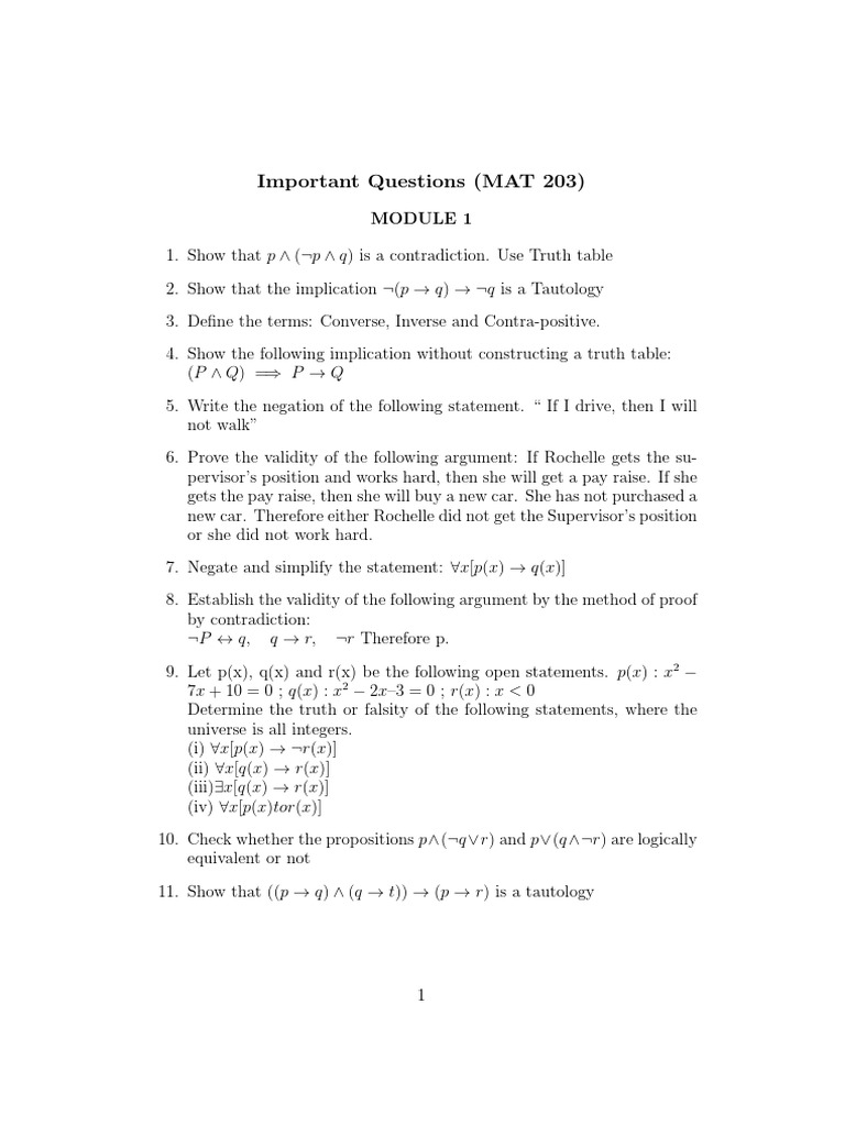 Mat 203 Questions | PDF | Language Arts & Discipline