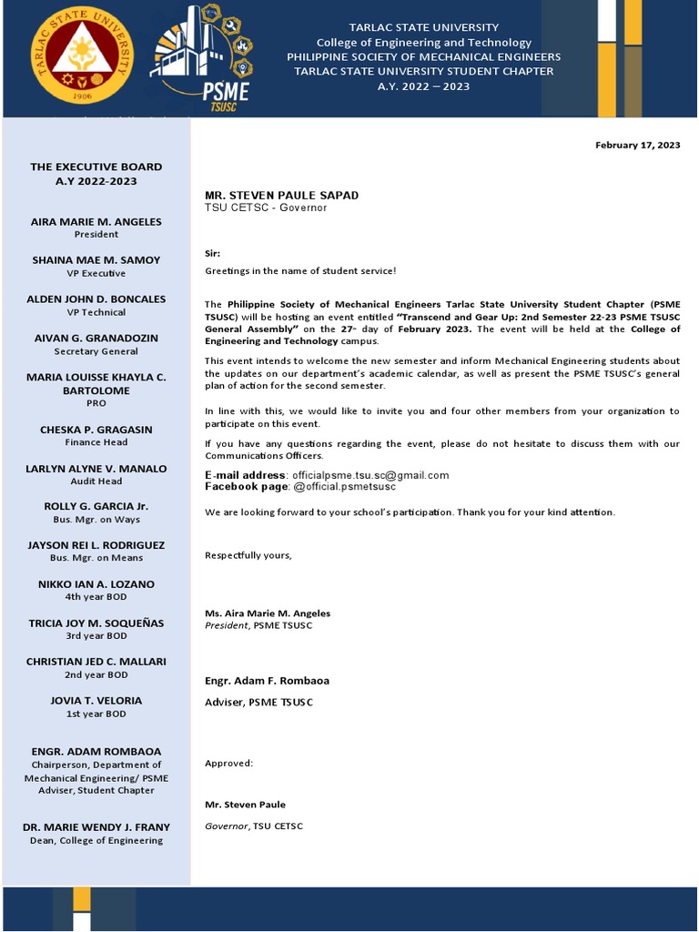INVITATIONLETTER | PDF