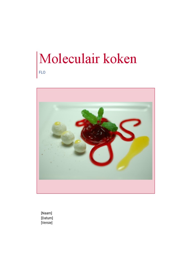 Paper Molecular Cooking | PDF