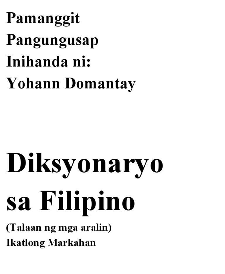 Pamanggit | PDF