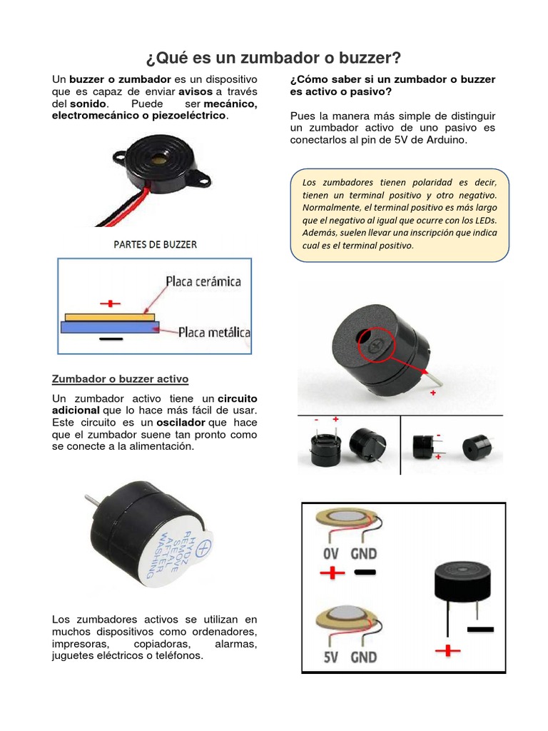 semna 2 - El zumbador o buzzer | PDF