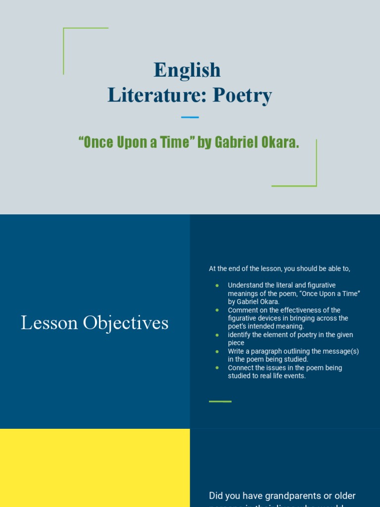 3E - Once Upon A Time | PDF | Poetry