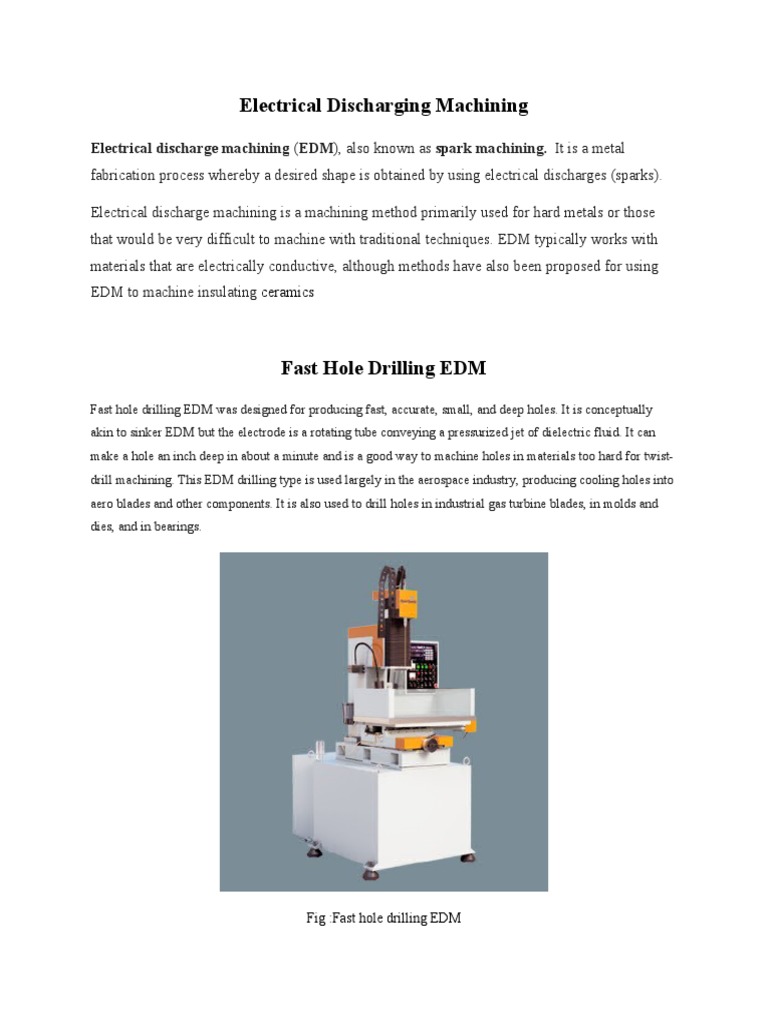 Electrical Discharging Machining | PDF | Building Engineering | Mechanical Engineering