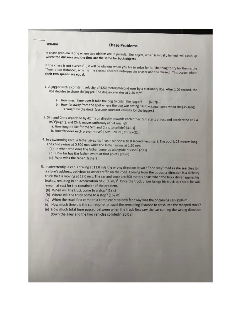 Phys Chase Problems | PDF