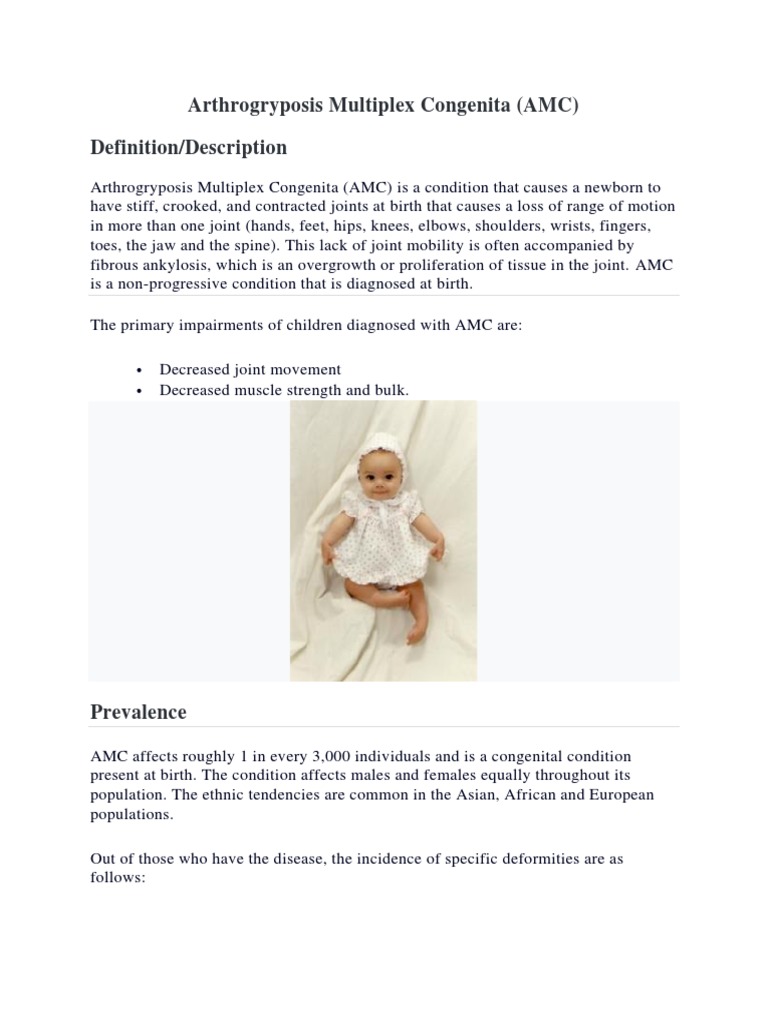 Arthrogryposis Multiplex Congenita | PDF