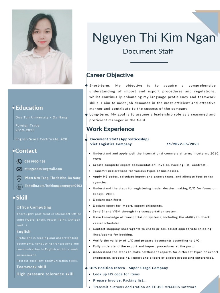 CV Nguyễn Thị Kim Ngân | PDF