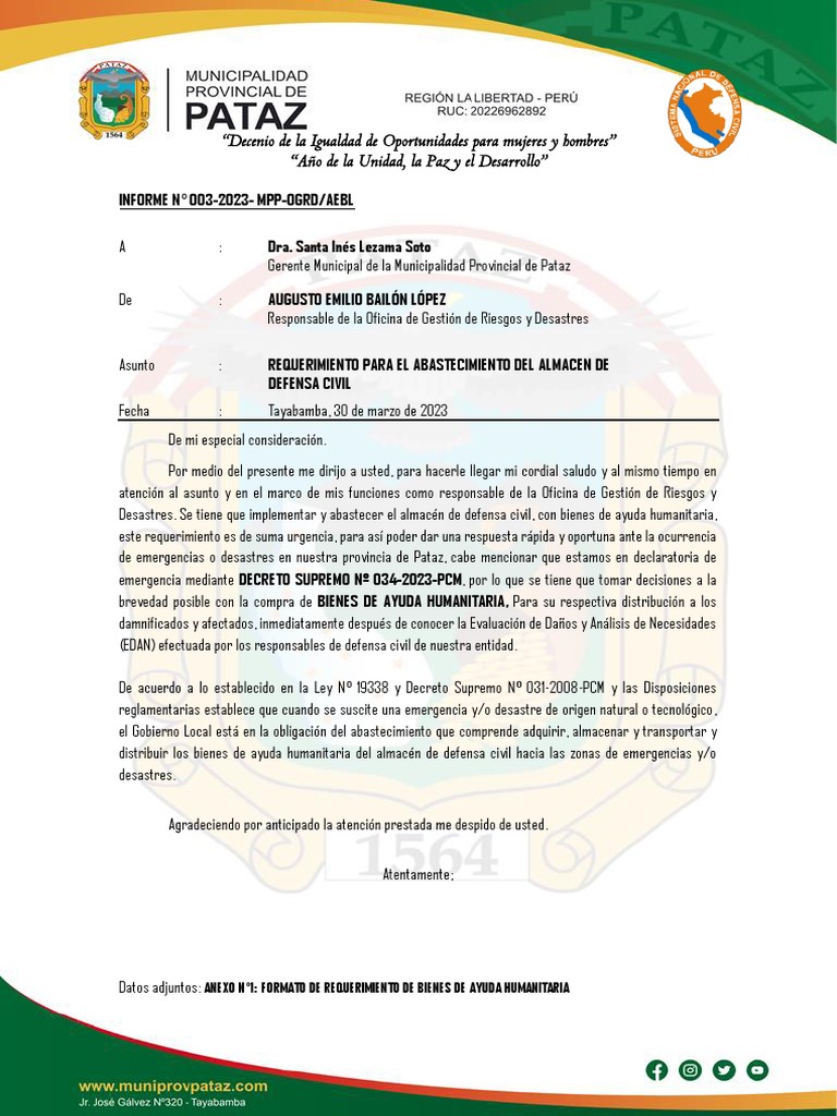 Informe #003-2023 - Ogrd-Aebl | PDF