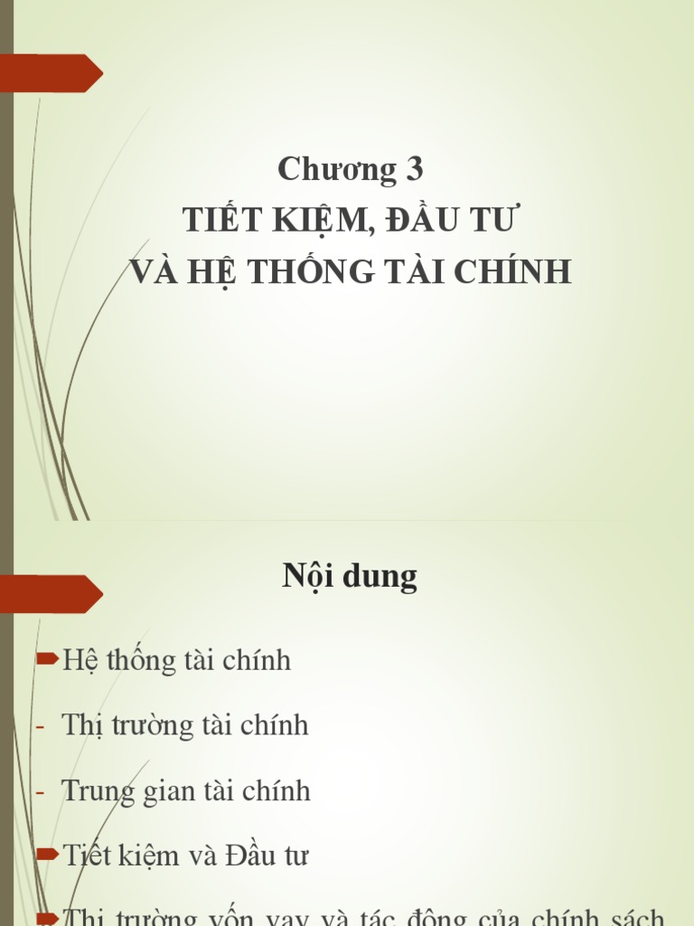 CH 3 Tiet Kiem Dau Tu Va He Thong Tai Chinh | PDF