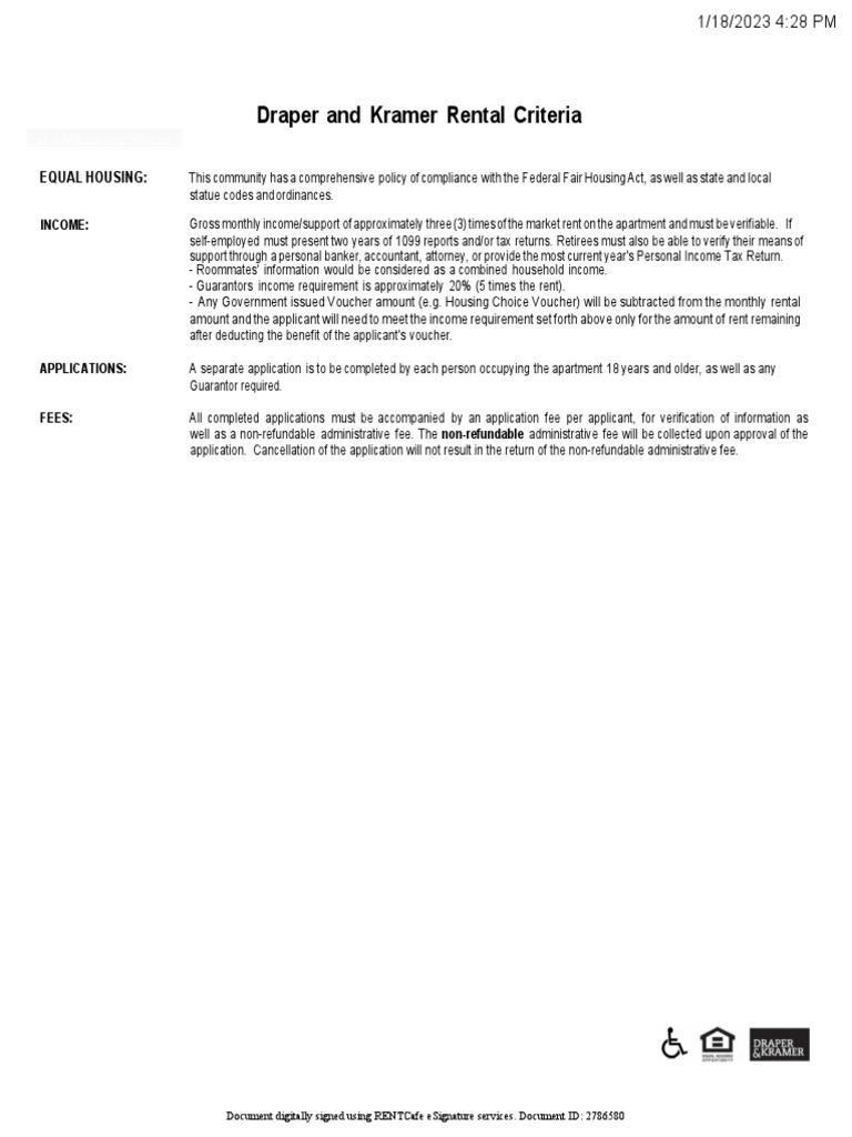 Rental Criteria | PDF | Renting | Lease