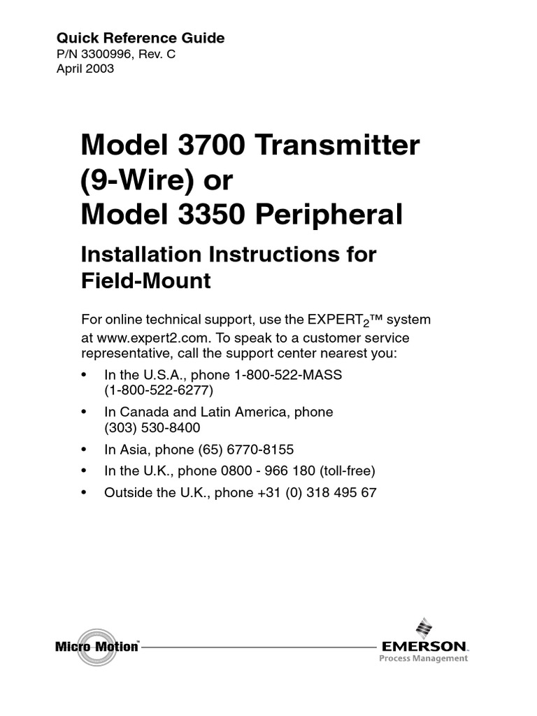 3700 Manual 1 | PDF