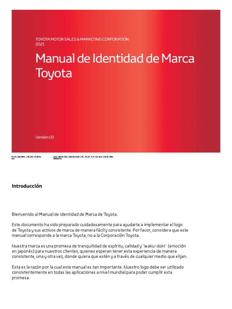 Manual de Marca Toyota Peru | PDF | Marca | Logos