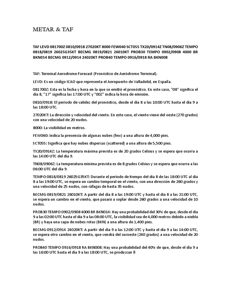 Metar | PDF