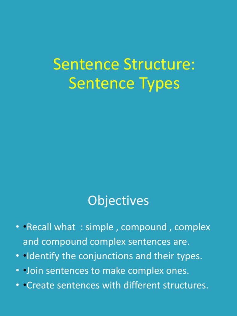 Sentence - Structure and Types | PDF