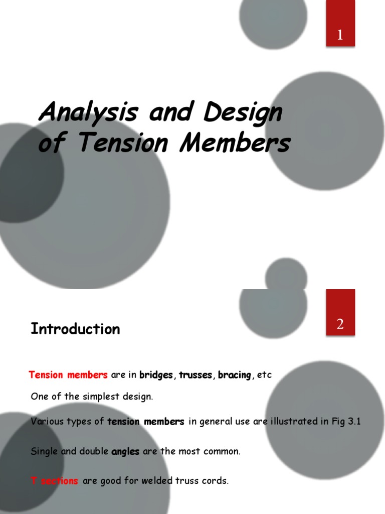 Lecture - 5 - Tension Members | PDF | Screw | Truss