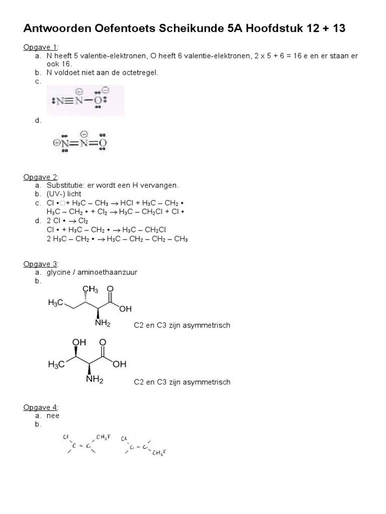 Oefentoets H1213 Uitw | PDF