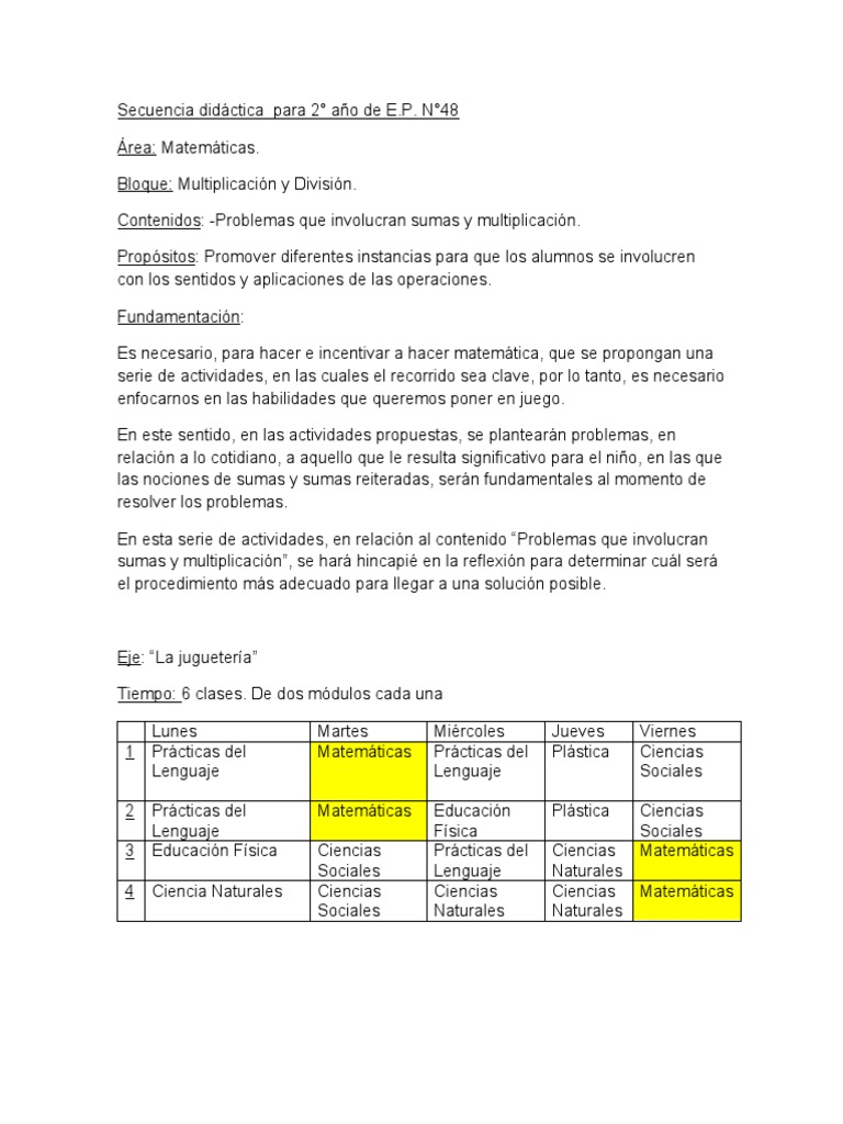 3º Mat. Multiplicacion y Division | PDF | Matemáticas