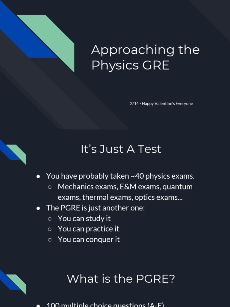 Approaching The Physics GRE | PDF
