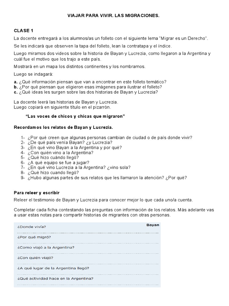 Migración 3ro Sociales | PDF