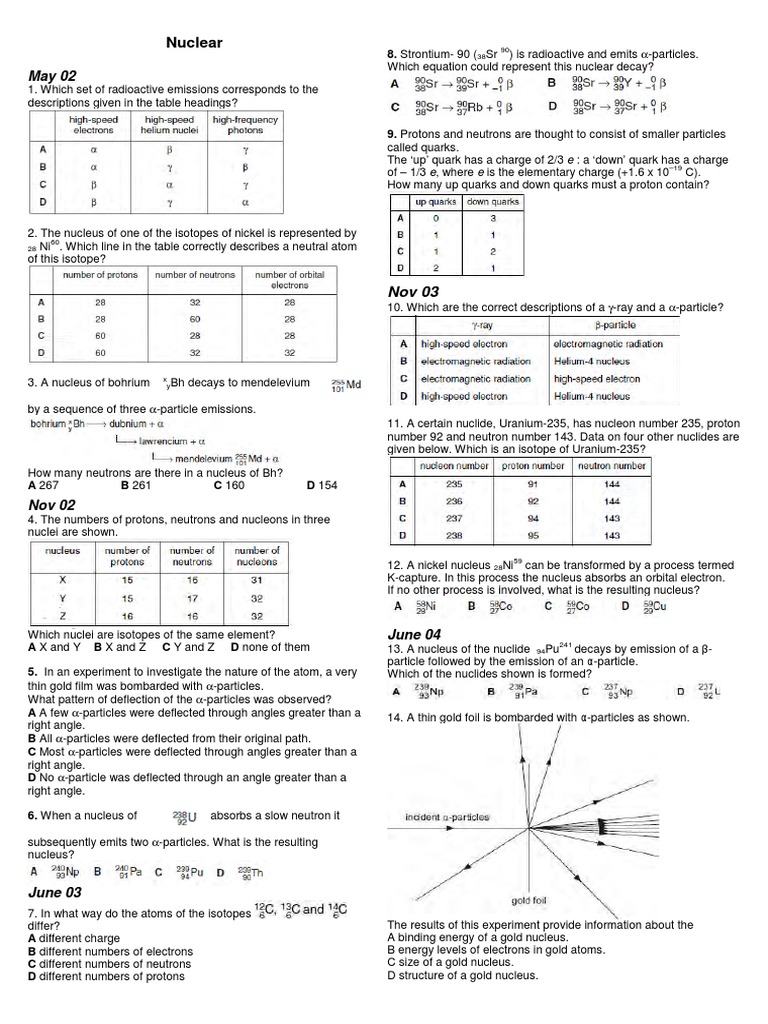 Nuclear | PDF | Atomic Nucleus | Radioactive Decay