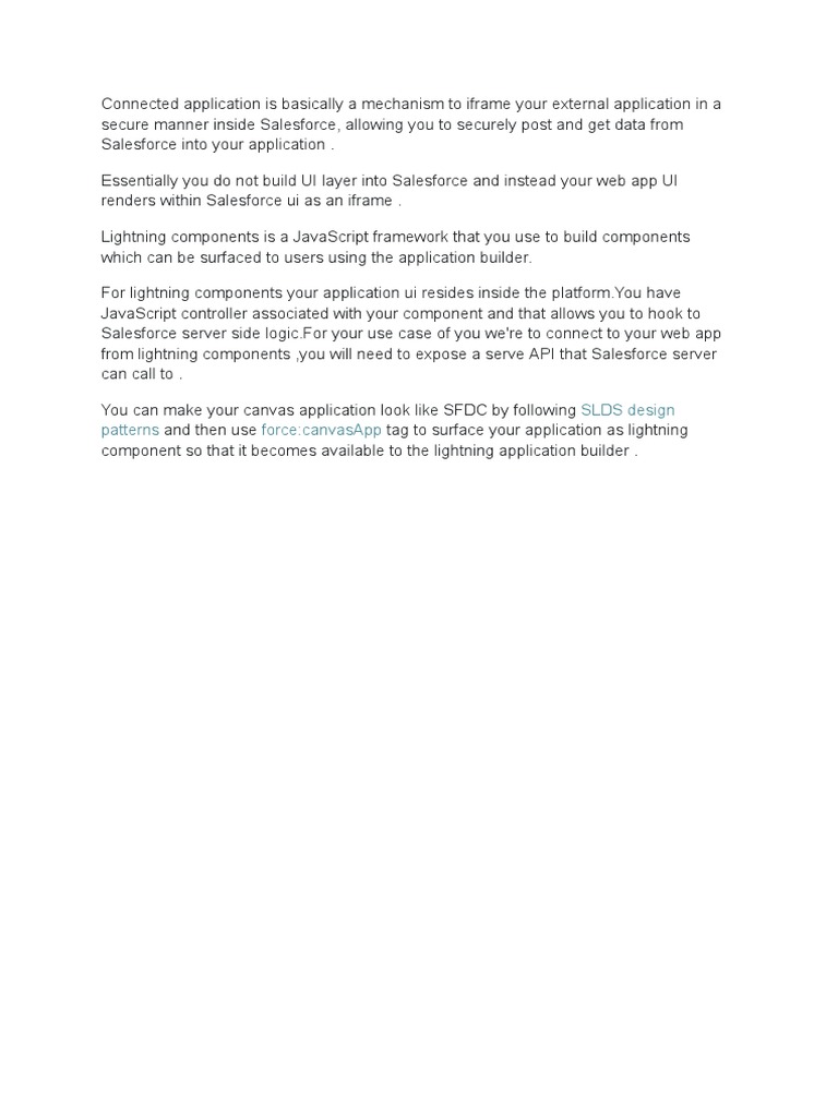 Difference Between Lightning App and Connected App | PDF