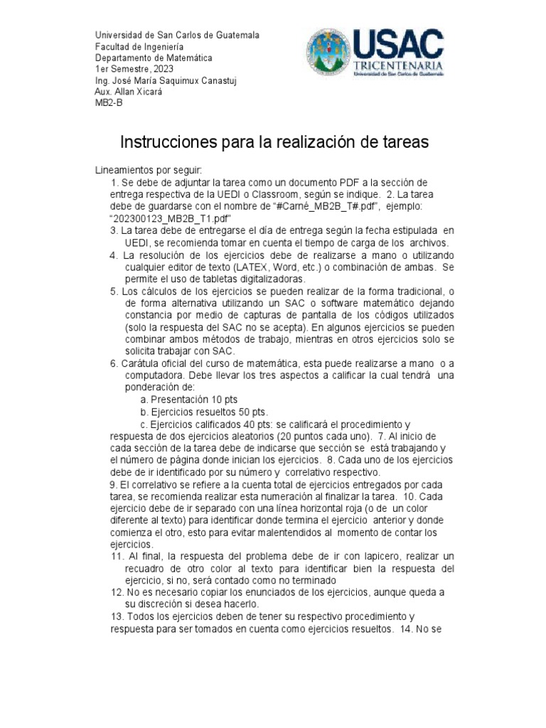 MB2B-Instructivo de tareas | PDF | Informática