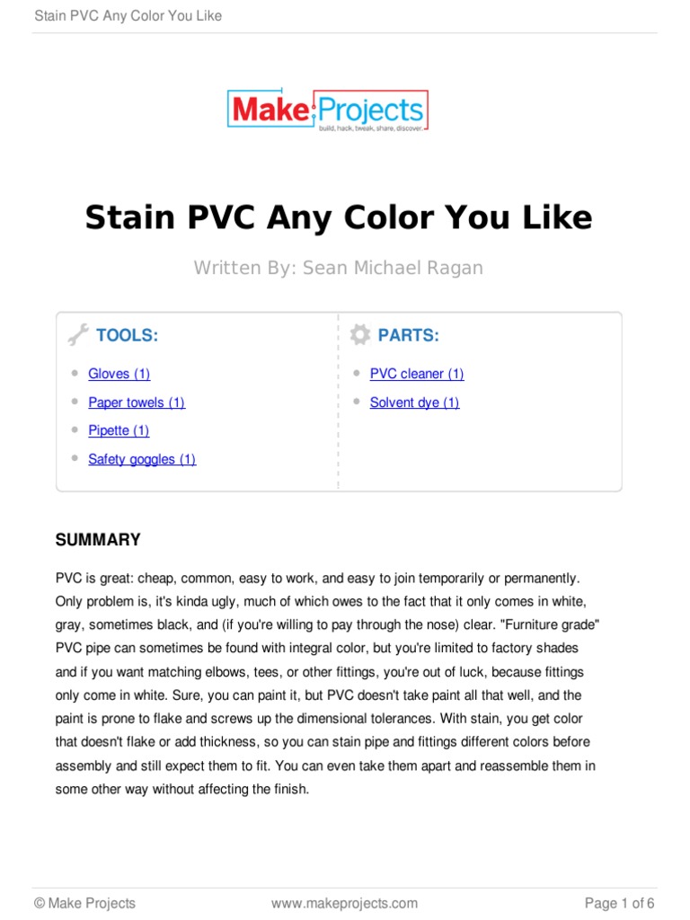 Pintar PVC | PDF