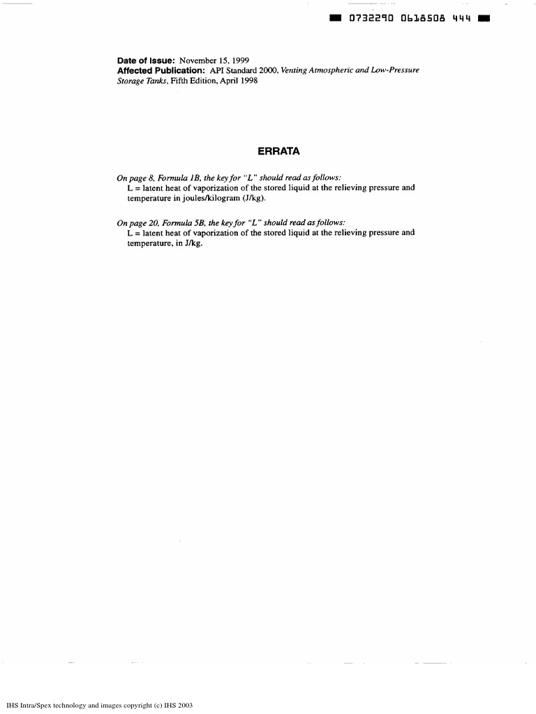 API 2000 Venting Atm Tanks | PDF