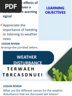 Grade 5 Science Lesson on Storm Signals | PDF | Tropical Cyclones | Wound