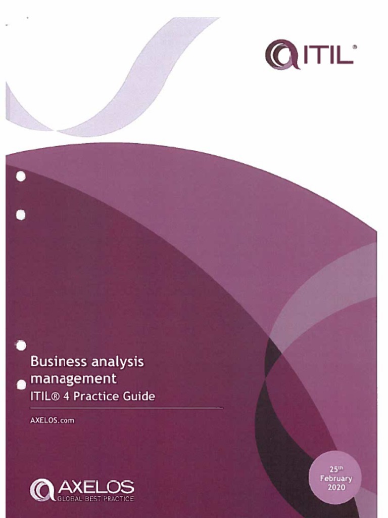 Business Analysis Management ITIL 4 Practice Guide | PDF