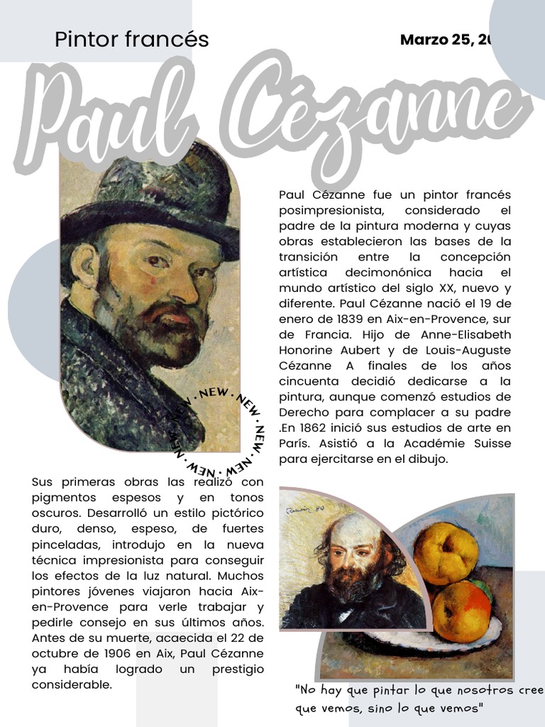 Paul Cézanne Infografia | PDF