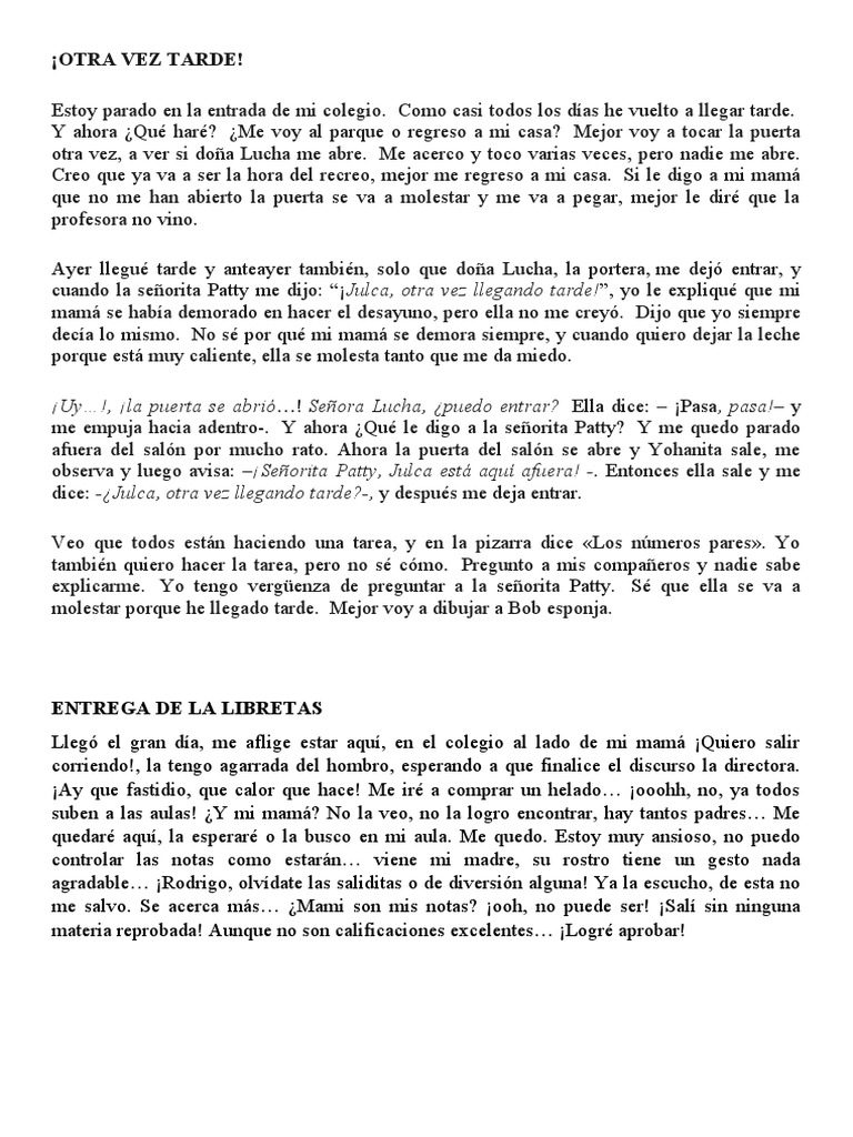 Monólogos Cortos | PDF