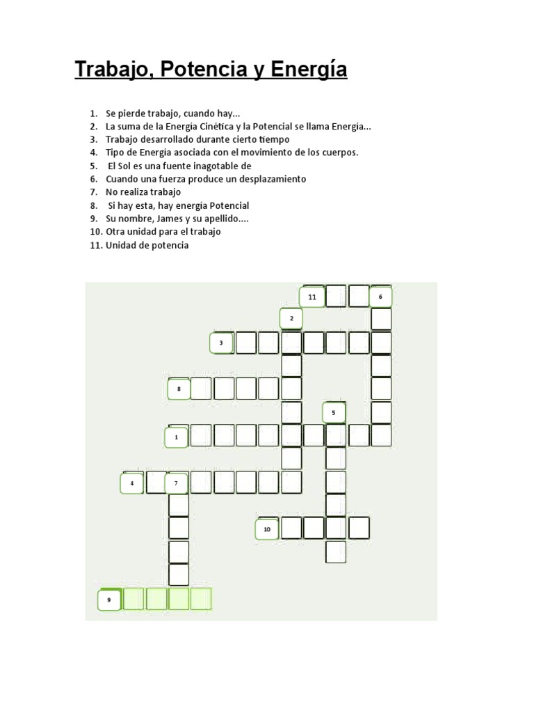 Trabajo, Potencia y Energía | PDF