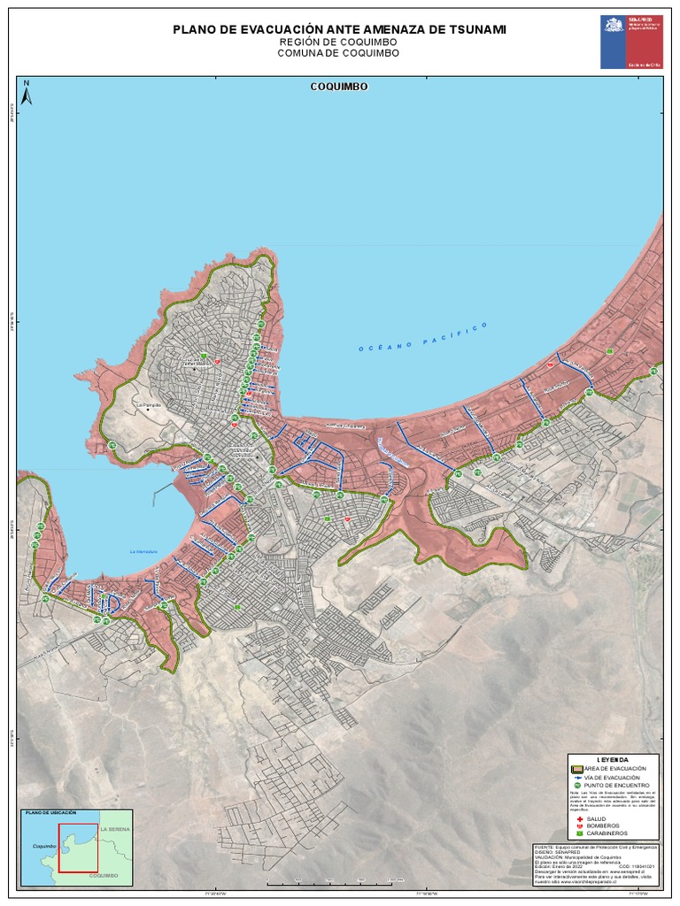 Plano de Evacuación Tsunami Comuna de Coquimbo | PDF