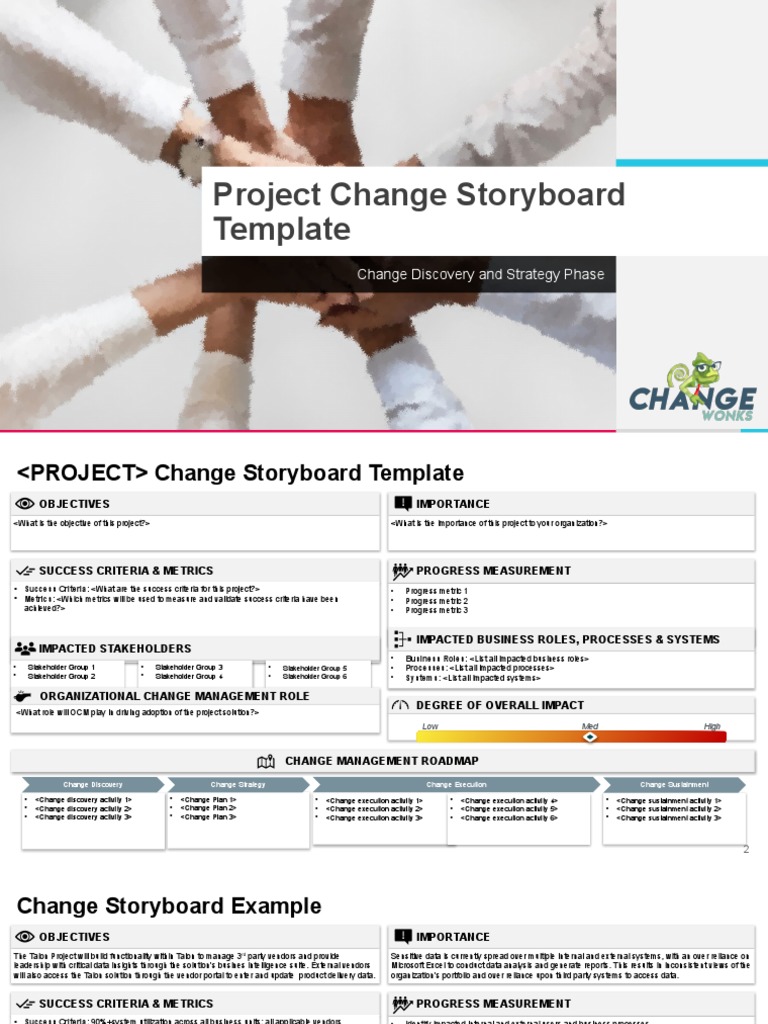 Project Change Storyboard Template | PDF | Change Management | Data