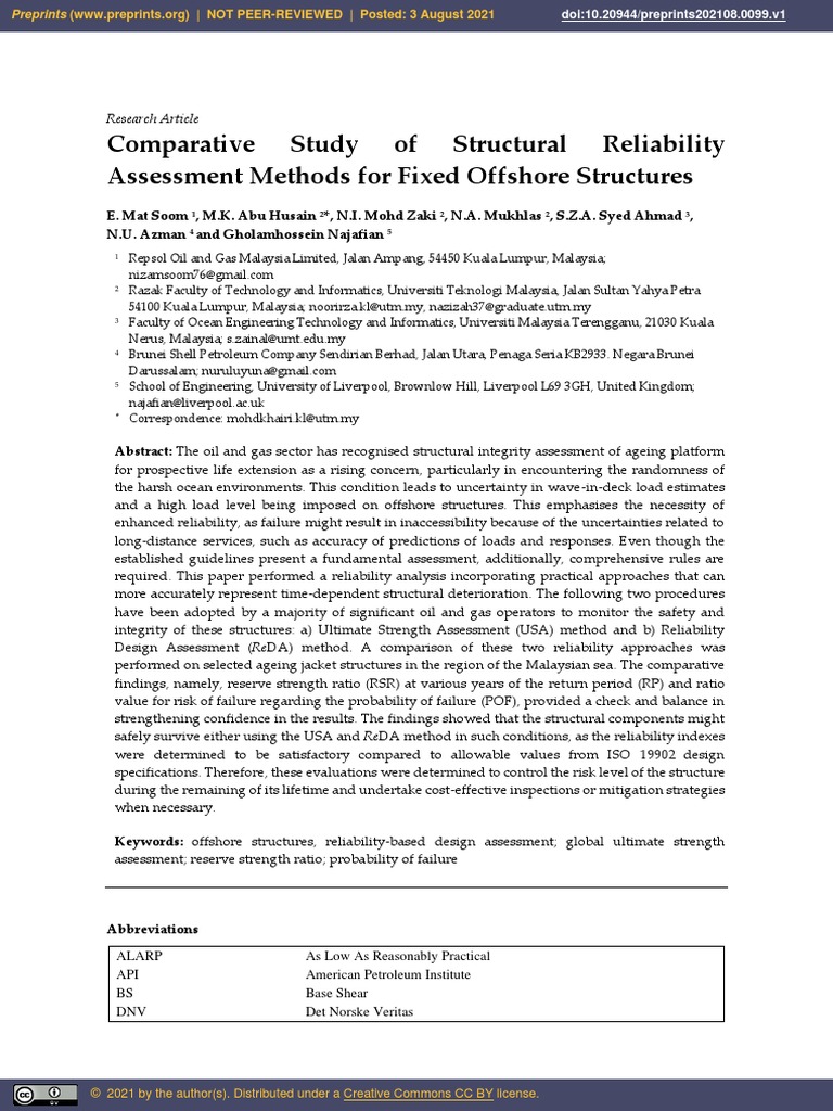 Structural Reliability - 2021 | PDF | Risk | Reliability Engineering