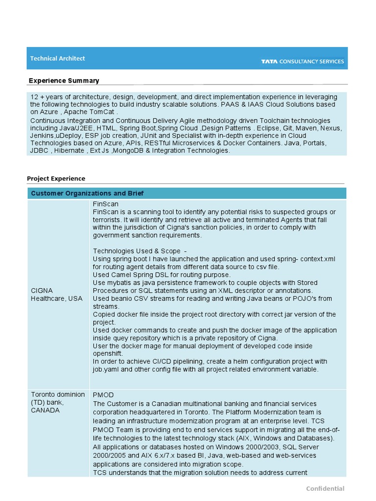 Senior - Software - Engineer 4 TCS 12yrs | Download Free PDF | Spring Framework | Cloud Computing