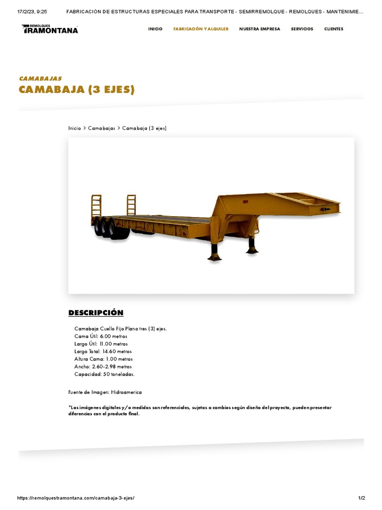 EETT Camabaja 3 Ejes | PDF