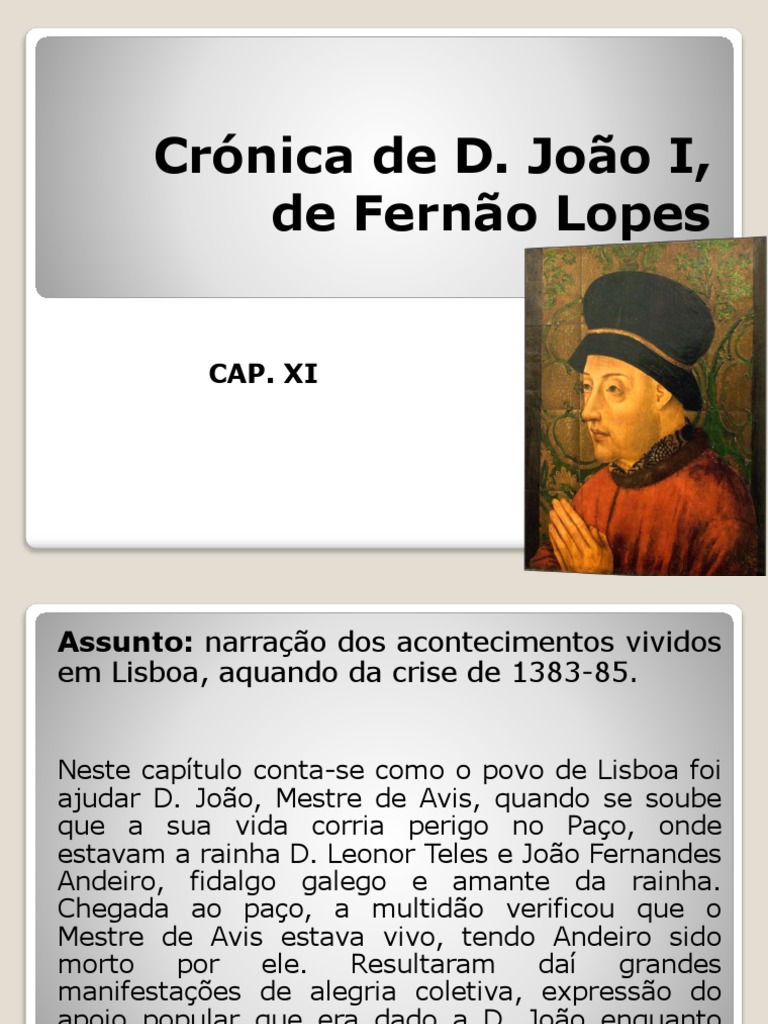 Crónica de D. João I | PDF | Lisboa