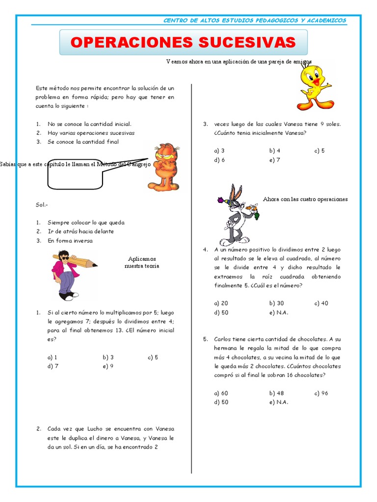 8 Operaciones-Sucesivas | PDF