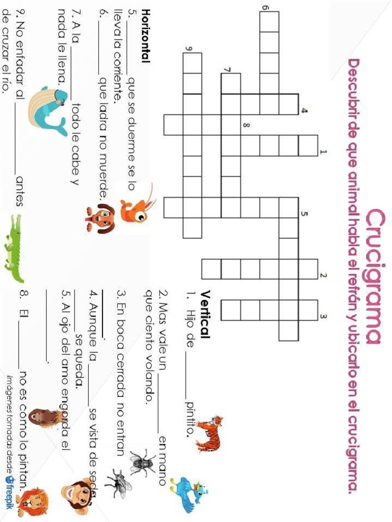 Crucigrama Refran Pregon Dicgo | PDF