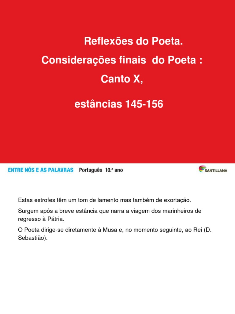MEU - Reflexões Do Poeta - Canto X | PDF