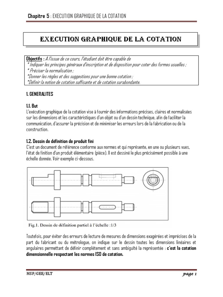 Exécution Graphique de la Cotation | PDF | Tolérance géométrique ...