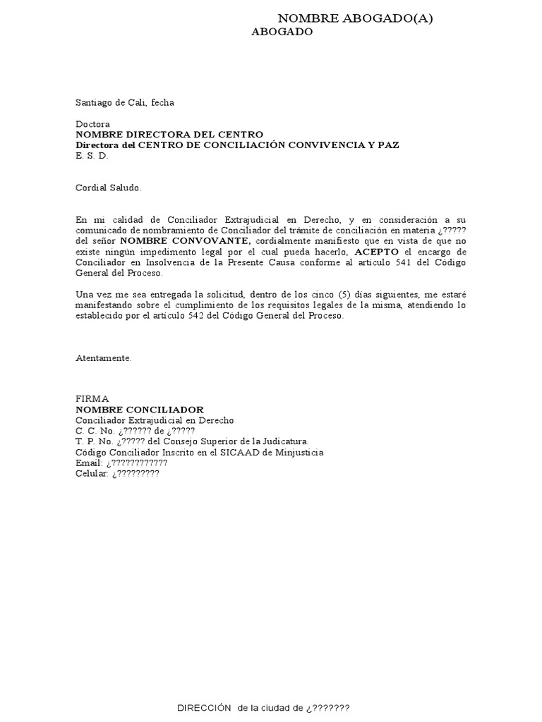 Aceptacion Del Cargo | PDF