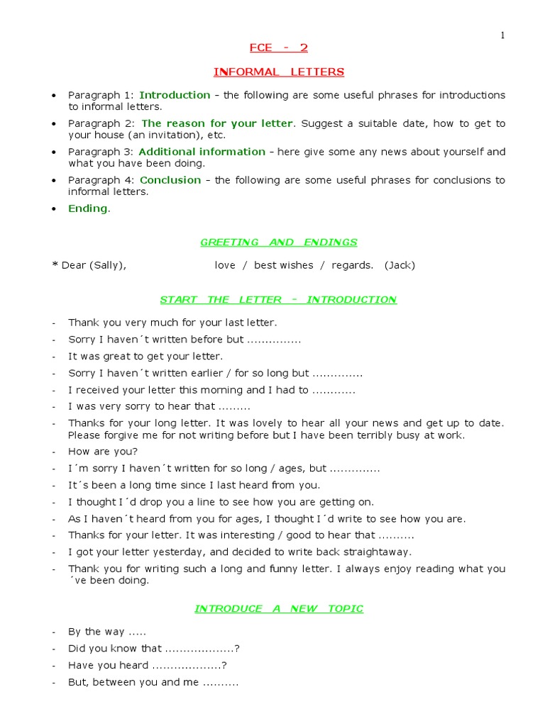 Informal Letter | PDF | Adjective