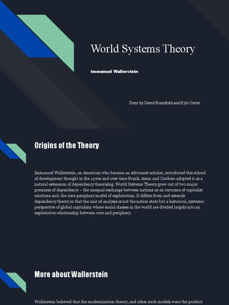 World Systems Theory | PDF | World Systems Theory | Economic Globalization