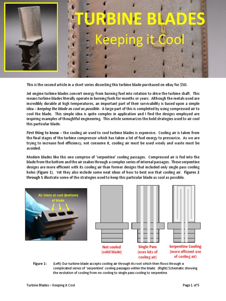 Turbine Blades - Keeping It Cool | PDF | Turbine | Airfoil
