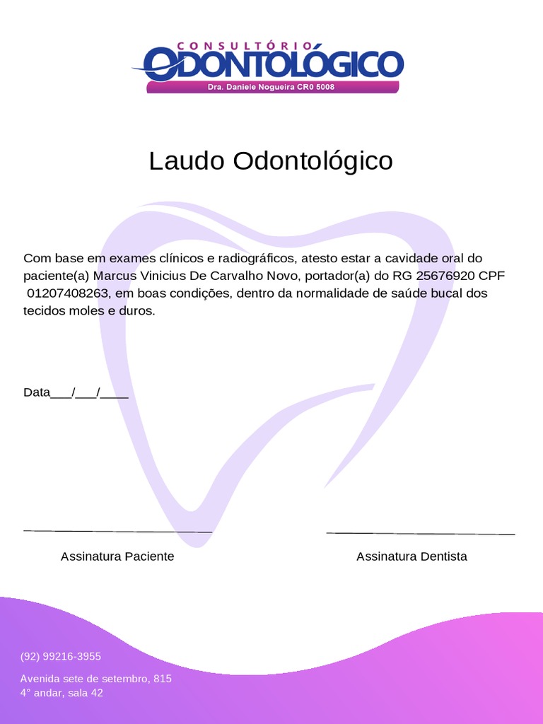 Laudo Odontológico1 | PDF