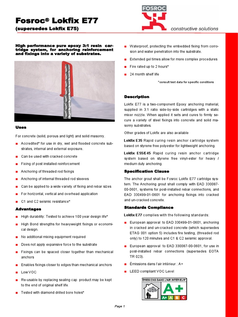 Lokfix E77 TDS | PDF | Home & Garden | Computers