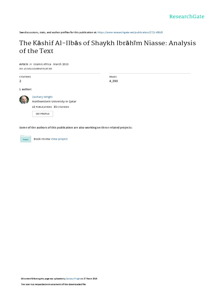 Wright Kashif IAarticle | PDF | Sufism | Sheikh
